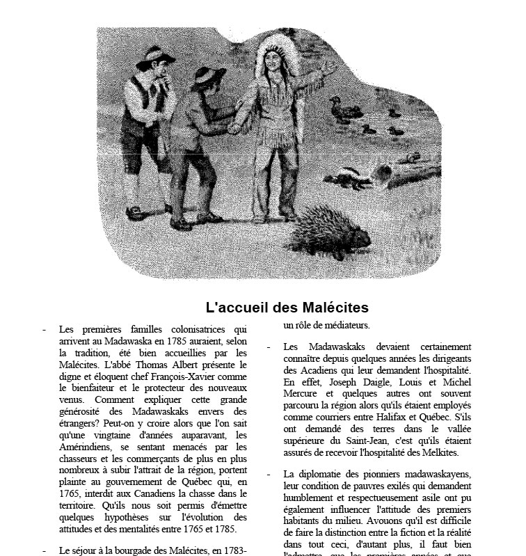 Accueil des Malécites